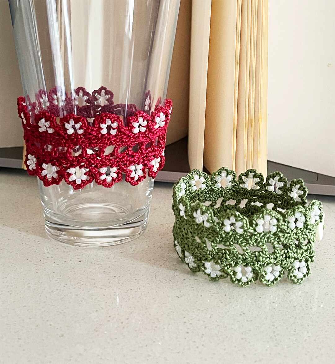 Beaded Crochet Bracelet Pattern, Beading Crochet Cuff, Craft Your Own ...
