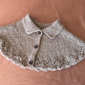Women's Capelet Knit Pattern With Delicate Lace Edge Detail, Shoulder ...