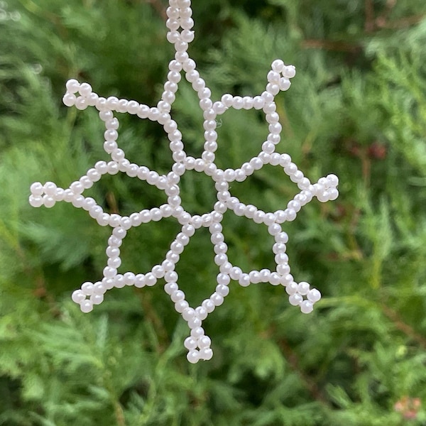 Beaded Snowflake Pattern - Etsy