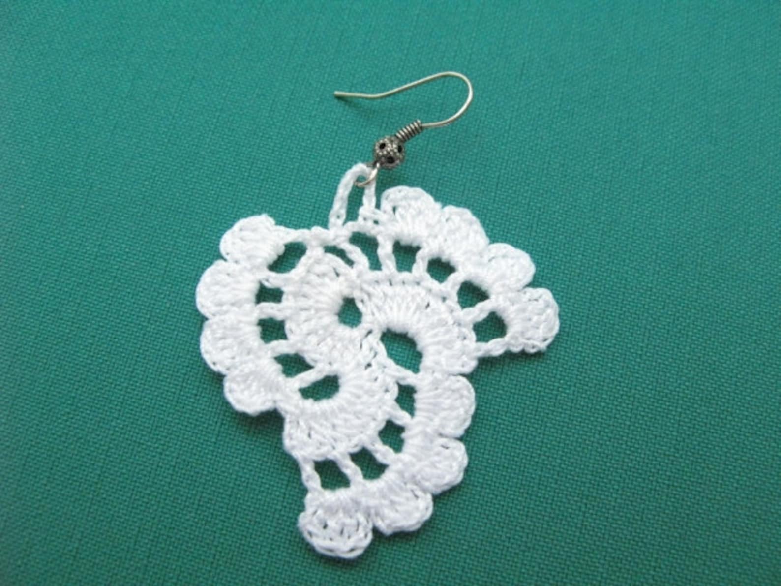 Crochet Flower Earrings Pattern Crochet Pattern PDF - Etsy