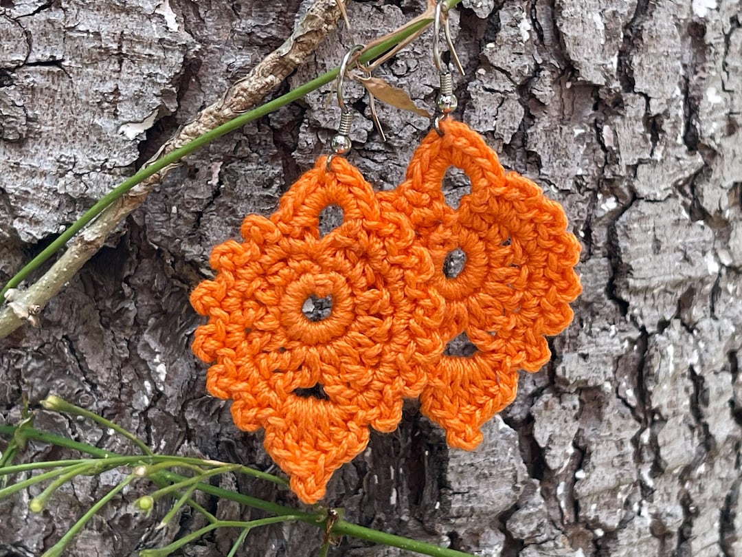 Crochet Pattern, Easy Crochet Earrings, Pattern for Beginner, Crochet ...