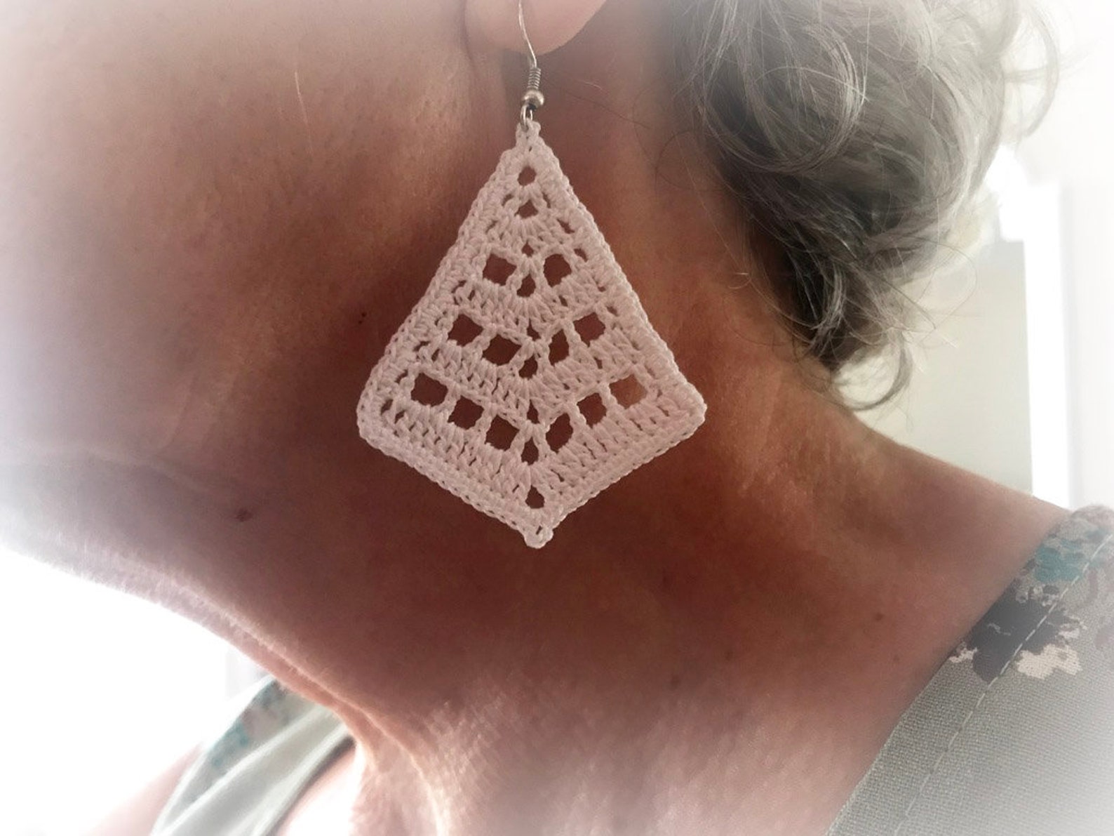 Crochet Pattern Earrings Pattern Pyramid Earrings Easy - Etsy