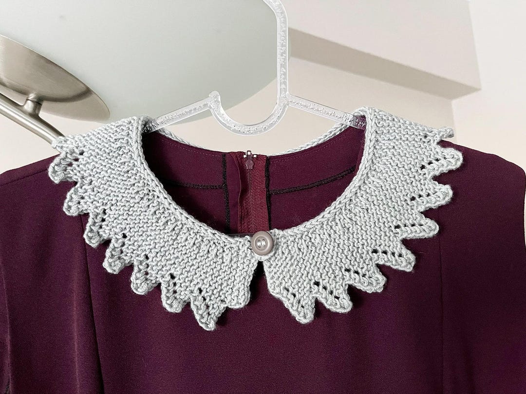 Collar Knitting Pattern, Knitted Lace Collar Pattern, Easy Pattern ...