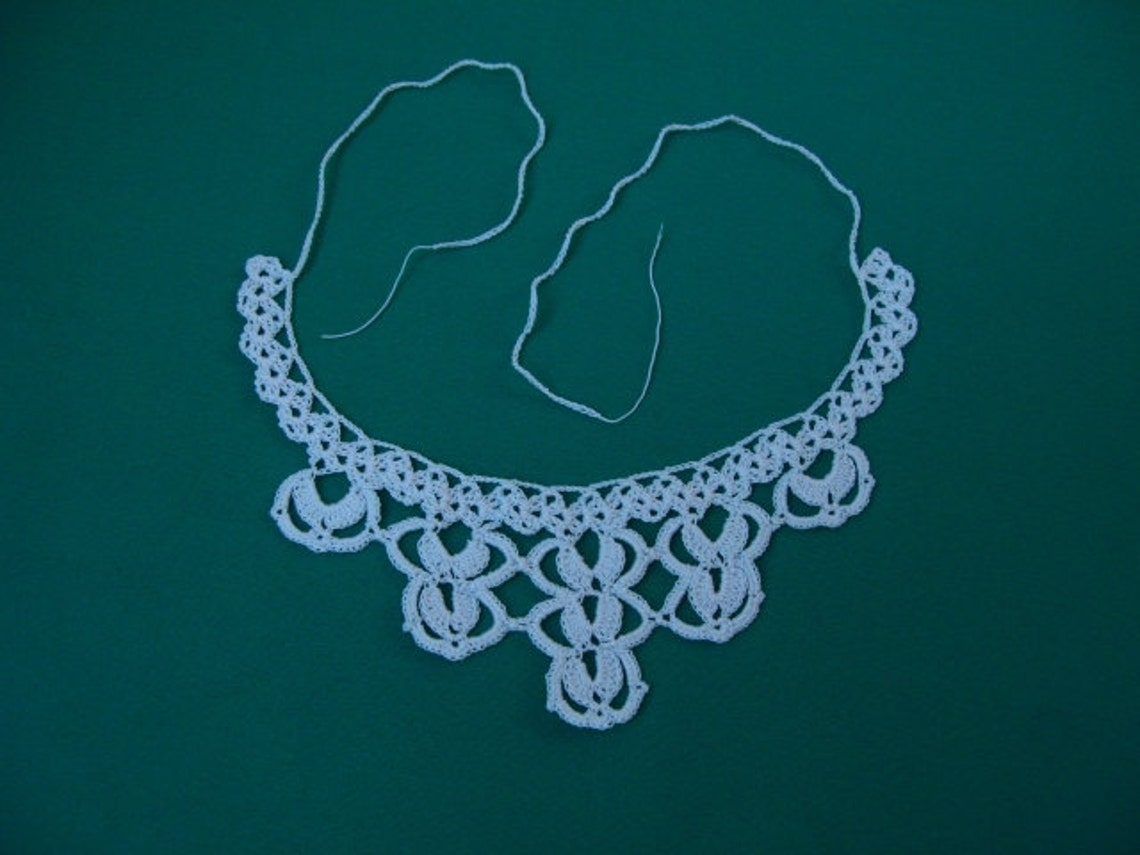 Crochet Pattern Necklace Pattern Crochet Necklace Lace - Etsy