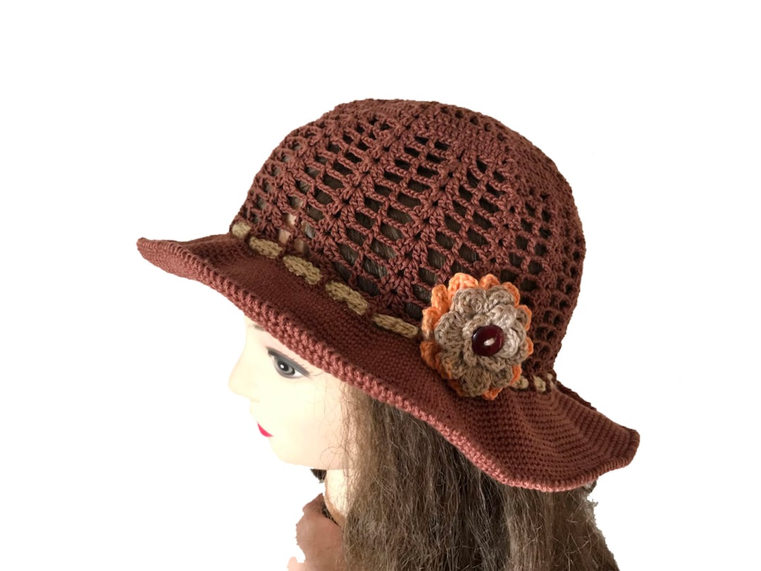 Crochet Pattern, Crochet Hat Pattern, Canopy Hat, Crochet Sun Hat ...