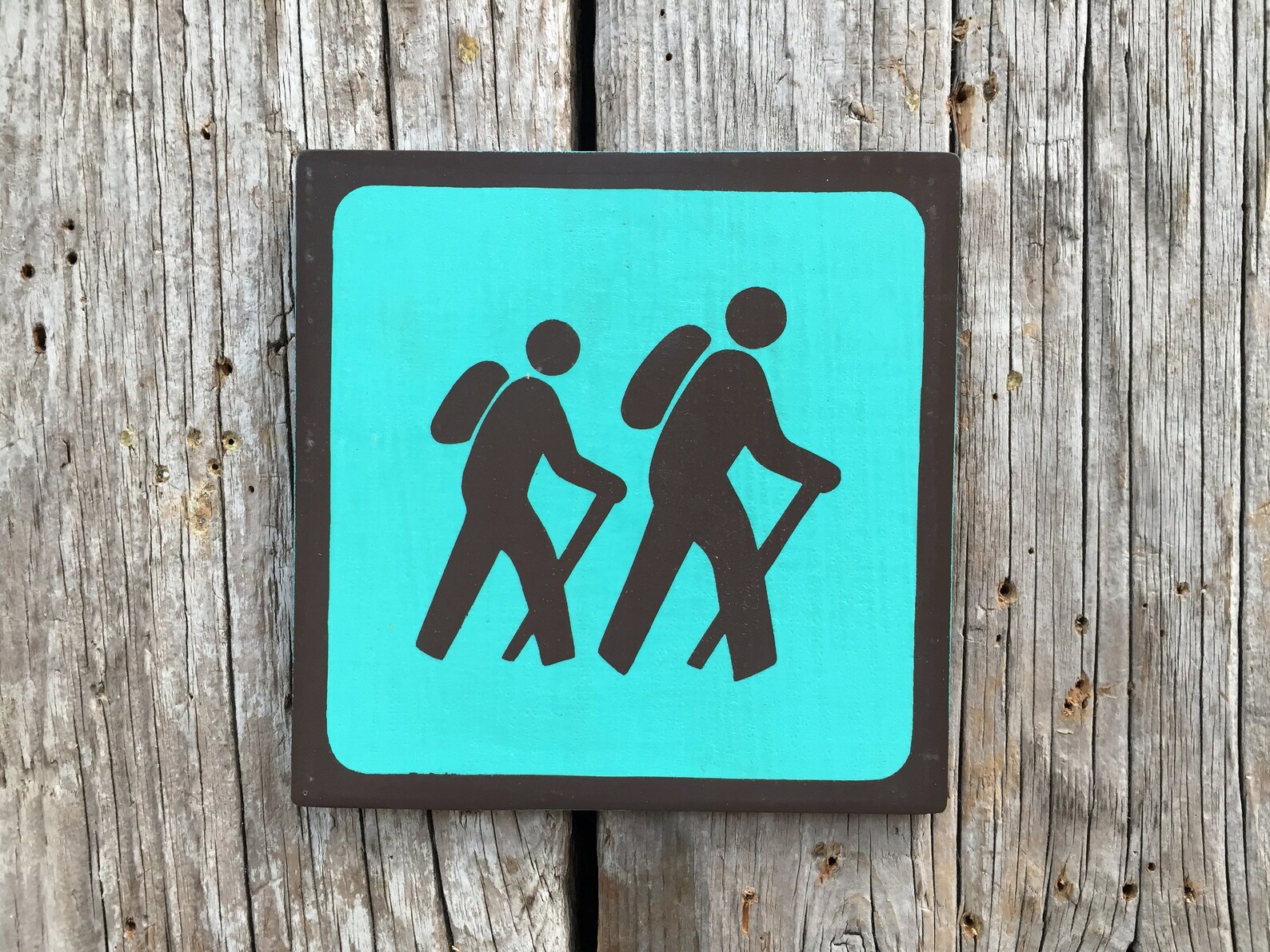 Hiking Icon Sign Handmade Screen Printed Sign National - Etsy