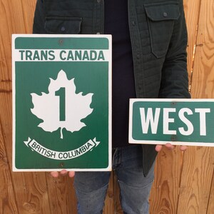 Trans Canada Highway Sign | Handmade Screen Printed | Canadian Souvenir ...