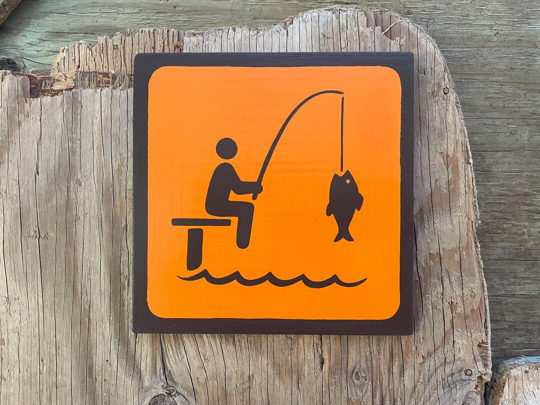 FISHING PIER Pictogram/symbol/icon Sign | Handmade | National Park ...