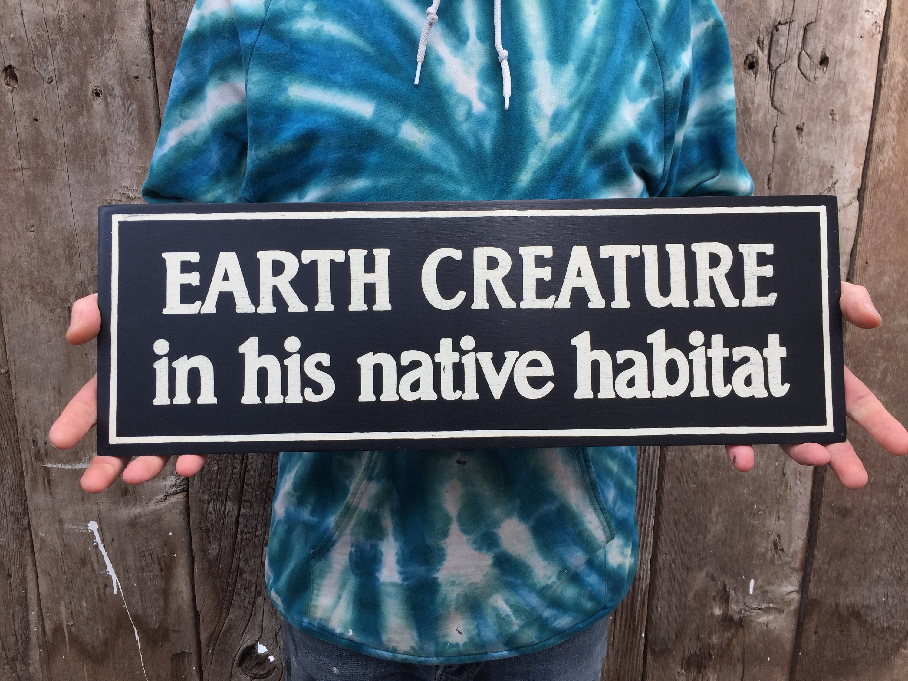 Earth Creature Sign the Twilight Zone Handmade Screen - Etsy
