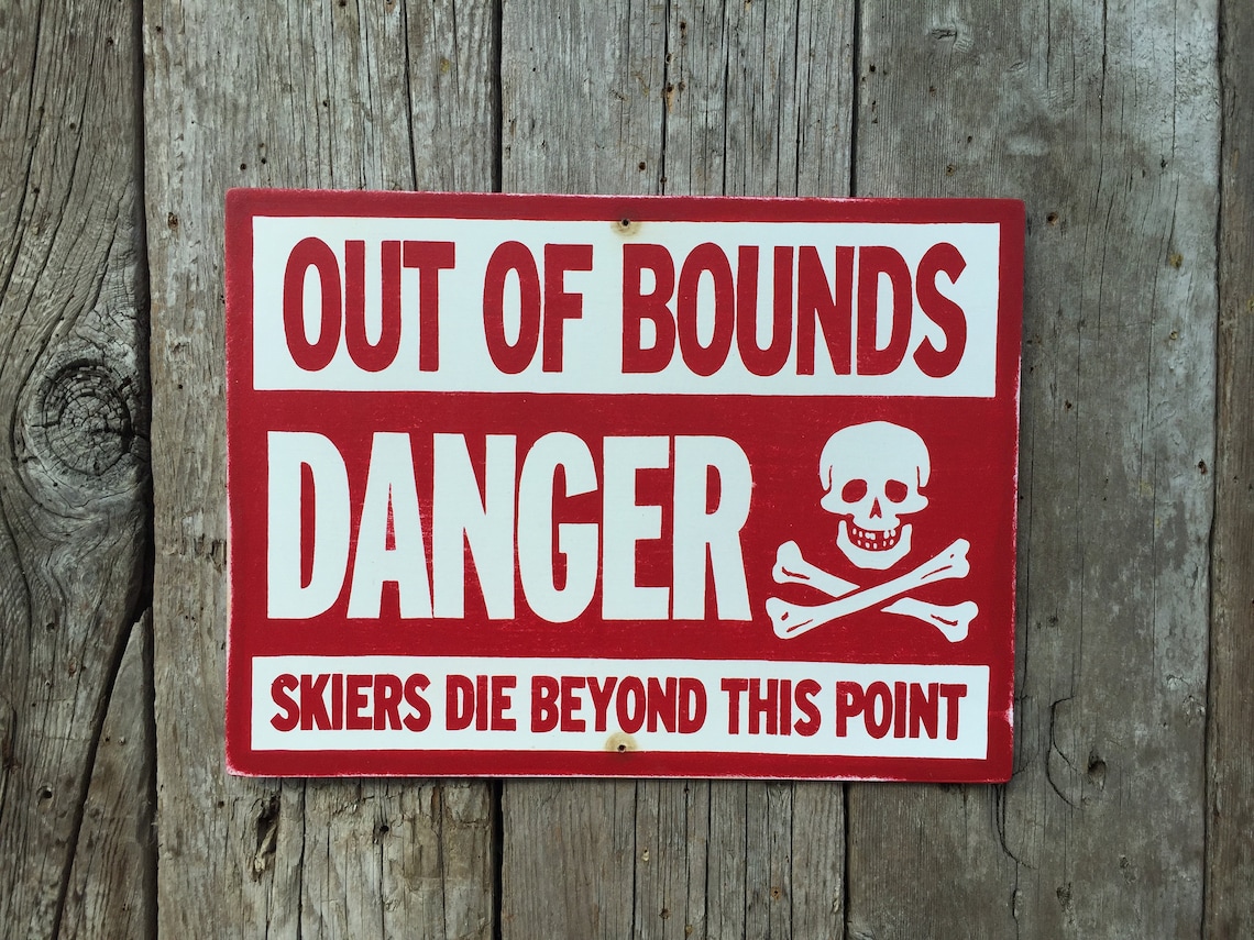 Out of Bounds Sign Handmade Screen Printed Sign Vintage - Etsy UK