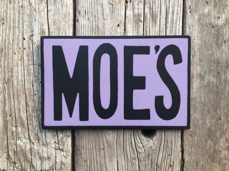 Moe's Tavern Sign the Simpsons Handmade Screen Printed | Etsy