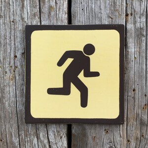 Running Icon Sign | Handmade Screen Printed Sign | National Park Symbol ...