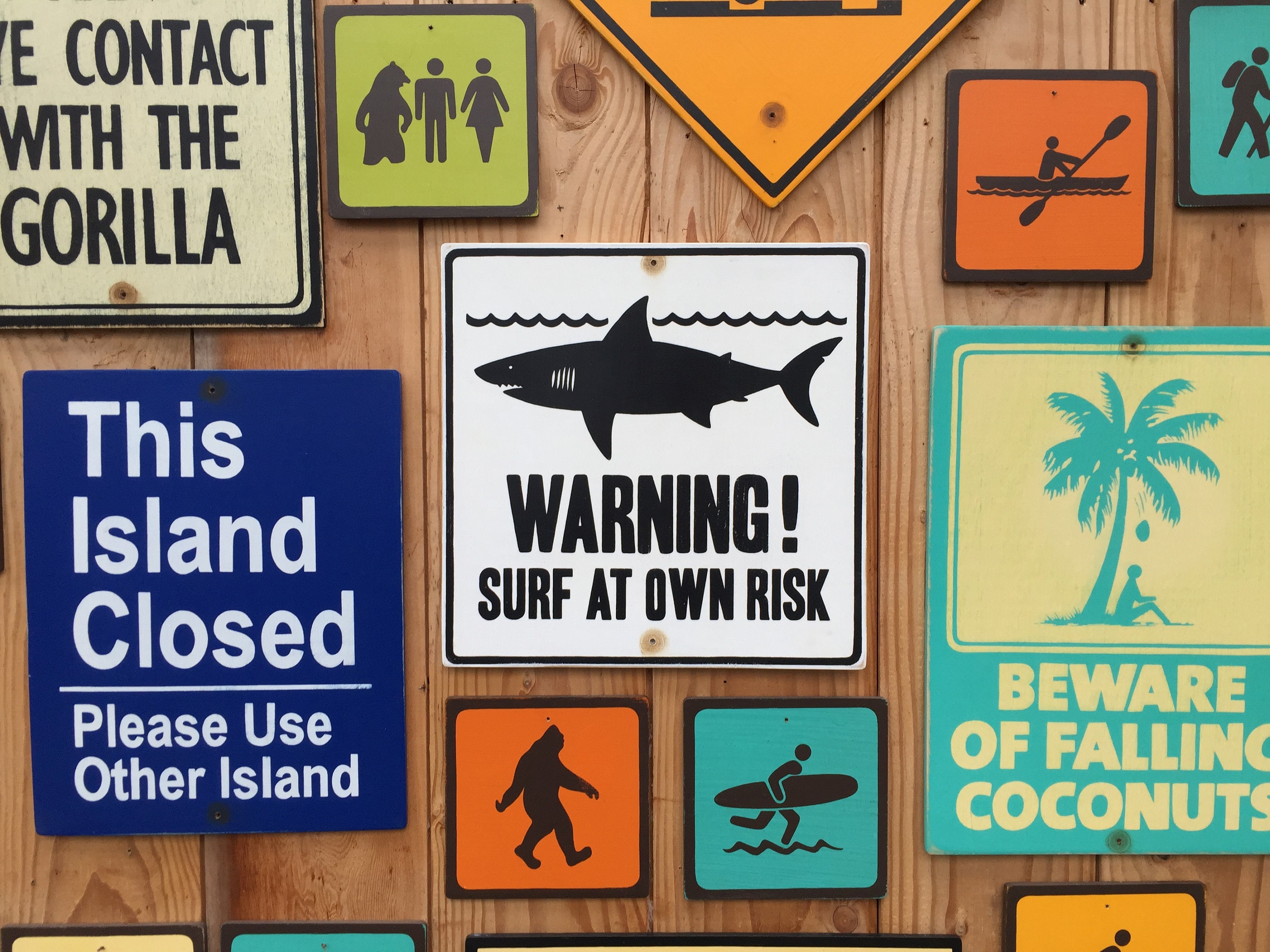 Surfing Shark Sign Handmade Screen Printed Sign Surf Board | Etsy