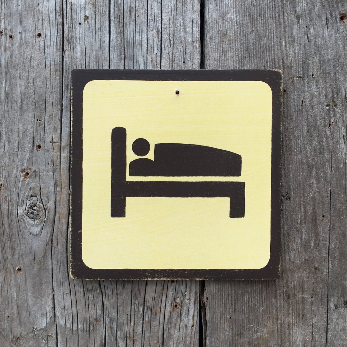 Accommodation Icon Sign Handmade Screen Printed Sign | Etsy