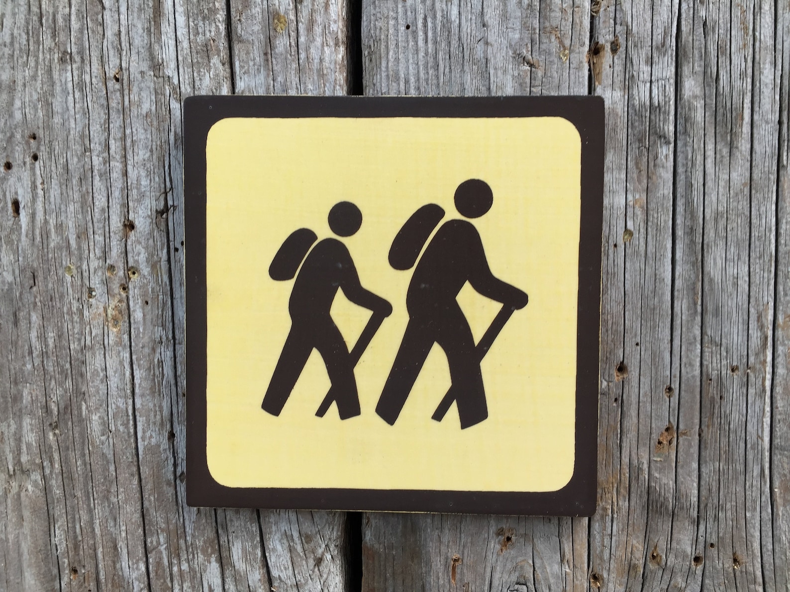 Hiking Icon Sign Handmade Screen Printed Sign National - Etsy