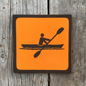Kayaking Icon Sign | Handmade Screen Printed Sign | National Park ...