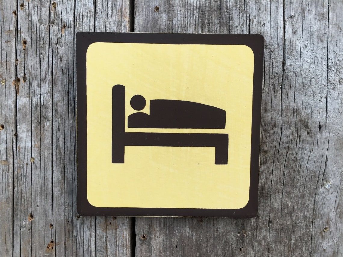 Accommodation Icon Sign Handmade Screen Printed Sign - Etsy