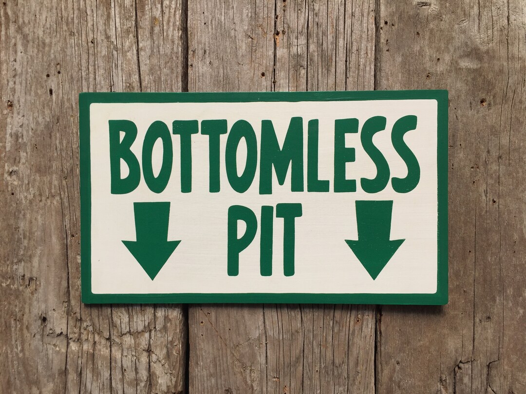Bottomless Pit Sign | the Simpsons | Handmade Screen Printed Sign ...