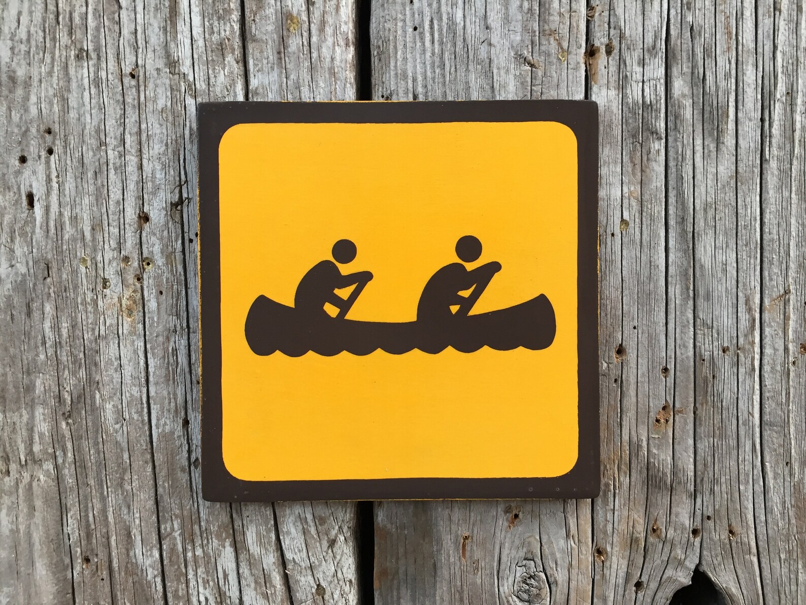 Canoeing Icon Sign | Handmade Screen Printed Sign | National Park ...