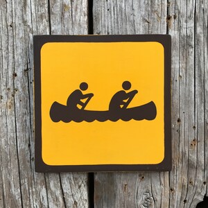 Canoeing Icon Sign | Handmade Screen Printed Sign | National Park ...