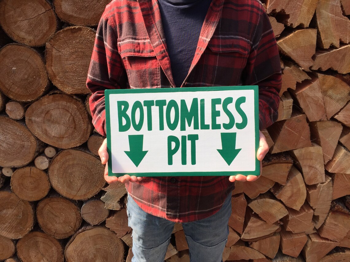 Bottomless Pit Sign the Simpsons Handmade Screen Printed | Etsy
