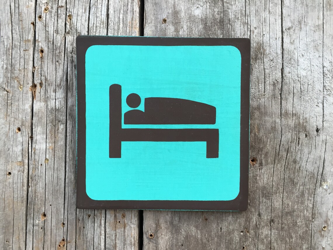Accommodation Icon Sign Handmade Screen Printed Sign - Etsy