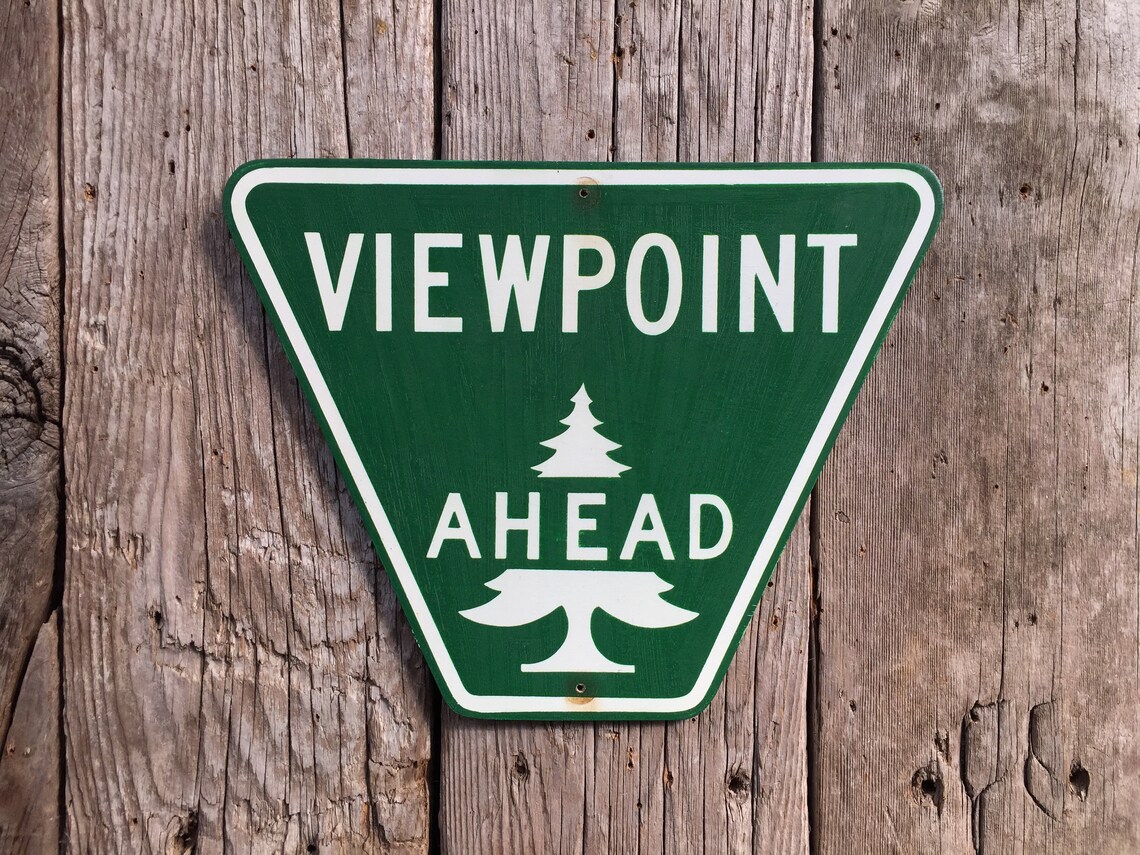 Viewpoint Ahead Sign Handmade Screen Printed Sign Roadtrip - Etsy UK