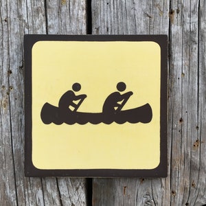 Canoeing Icon Sign | Handmade Screen Printed Sign | National Park ...