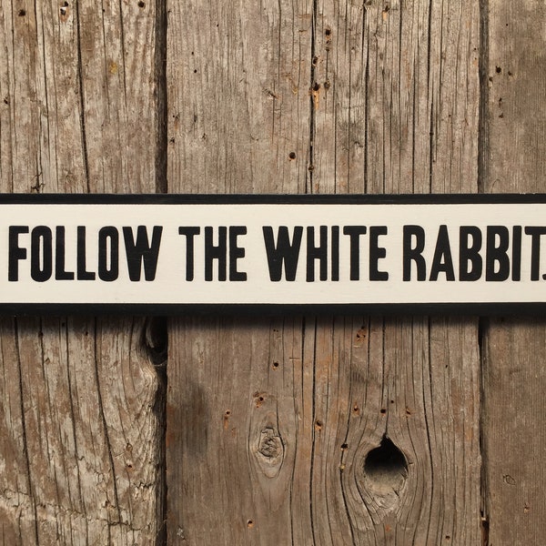 Follow the White Rabbit - Etsy