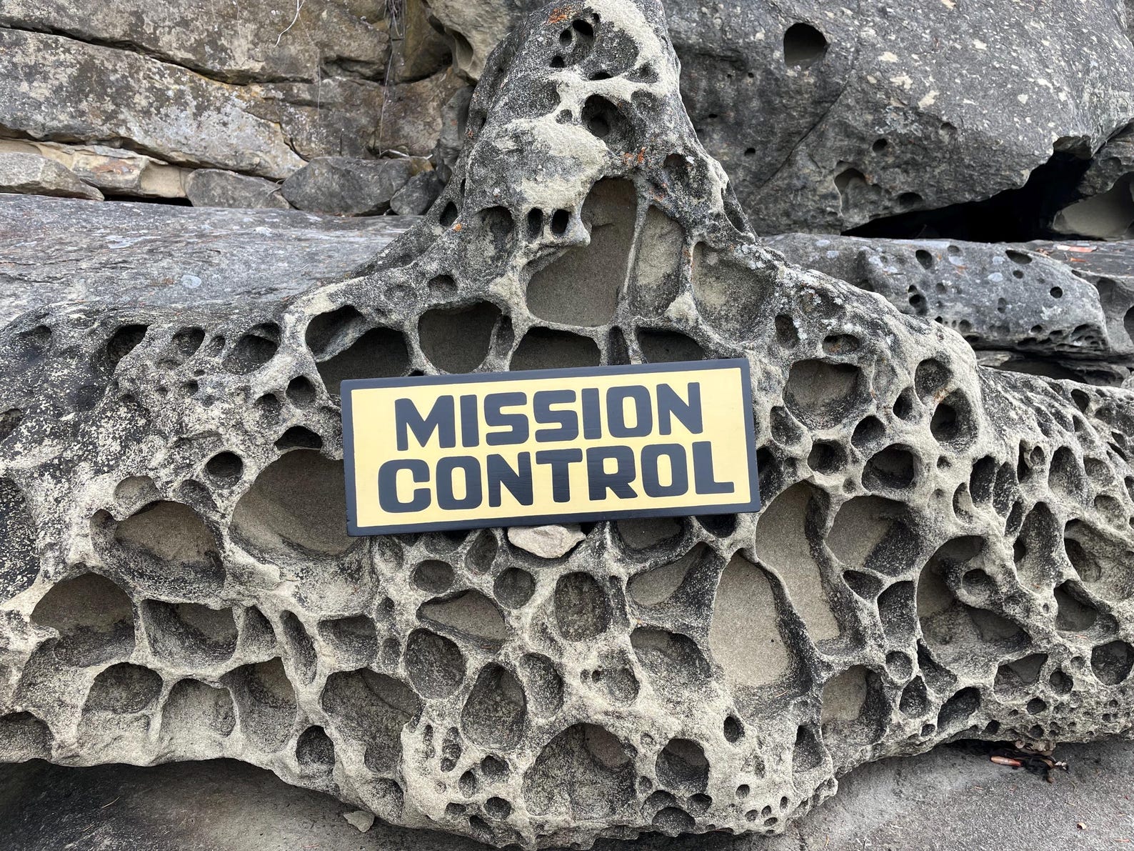 Mission Control Sign | Handmade Screen Printed Sign| Meeting Room Sign ...
