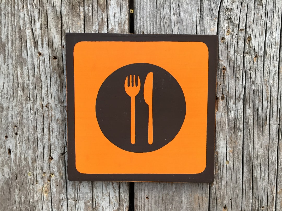 Restaurant Icon Sign | Handmade Screen Printed Sign | National Park ...