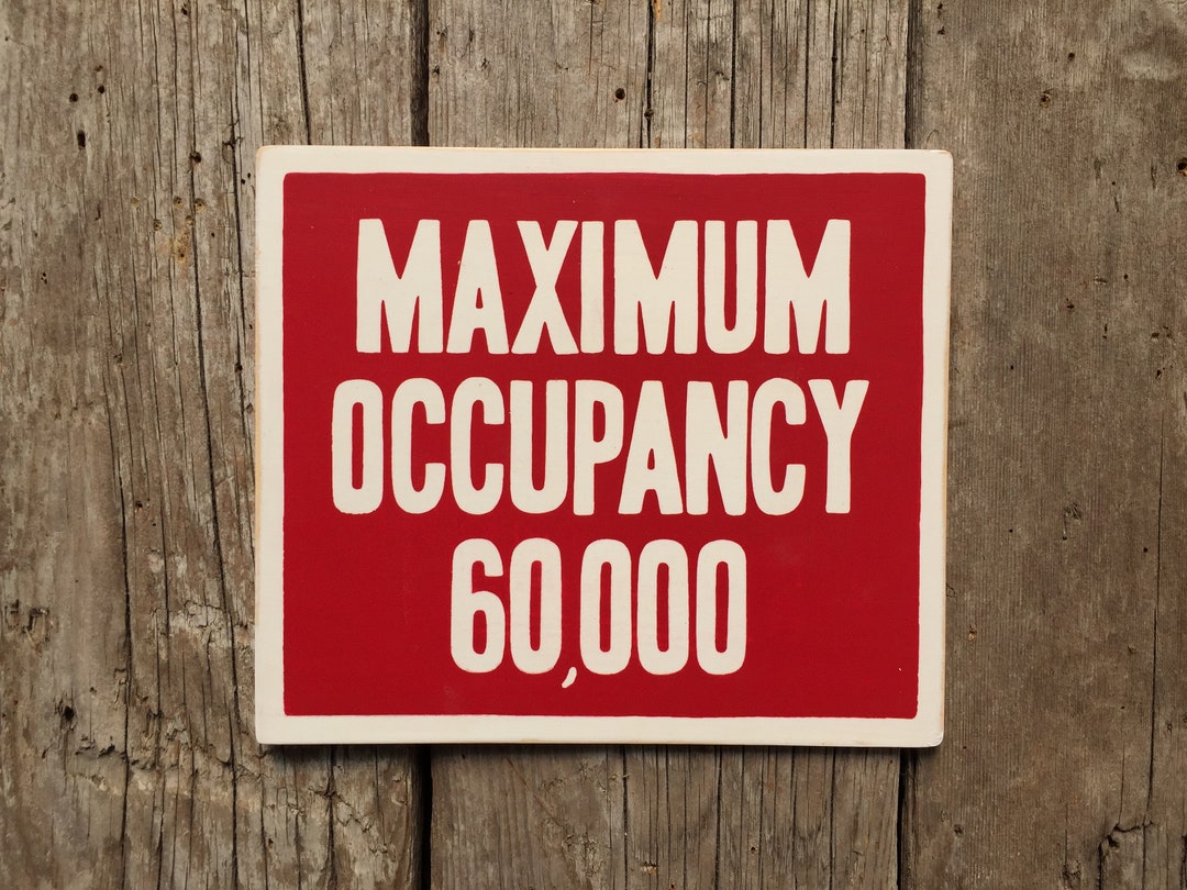 Maximum Occupancy Sign | Handmade Screen Printed Sign | Small Bathroom ...