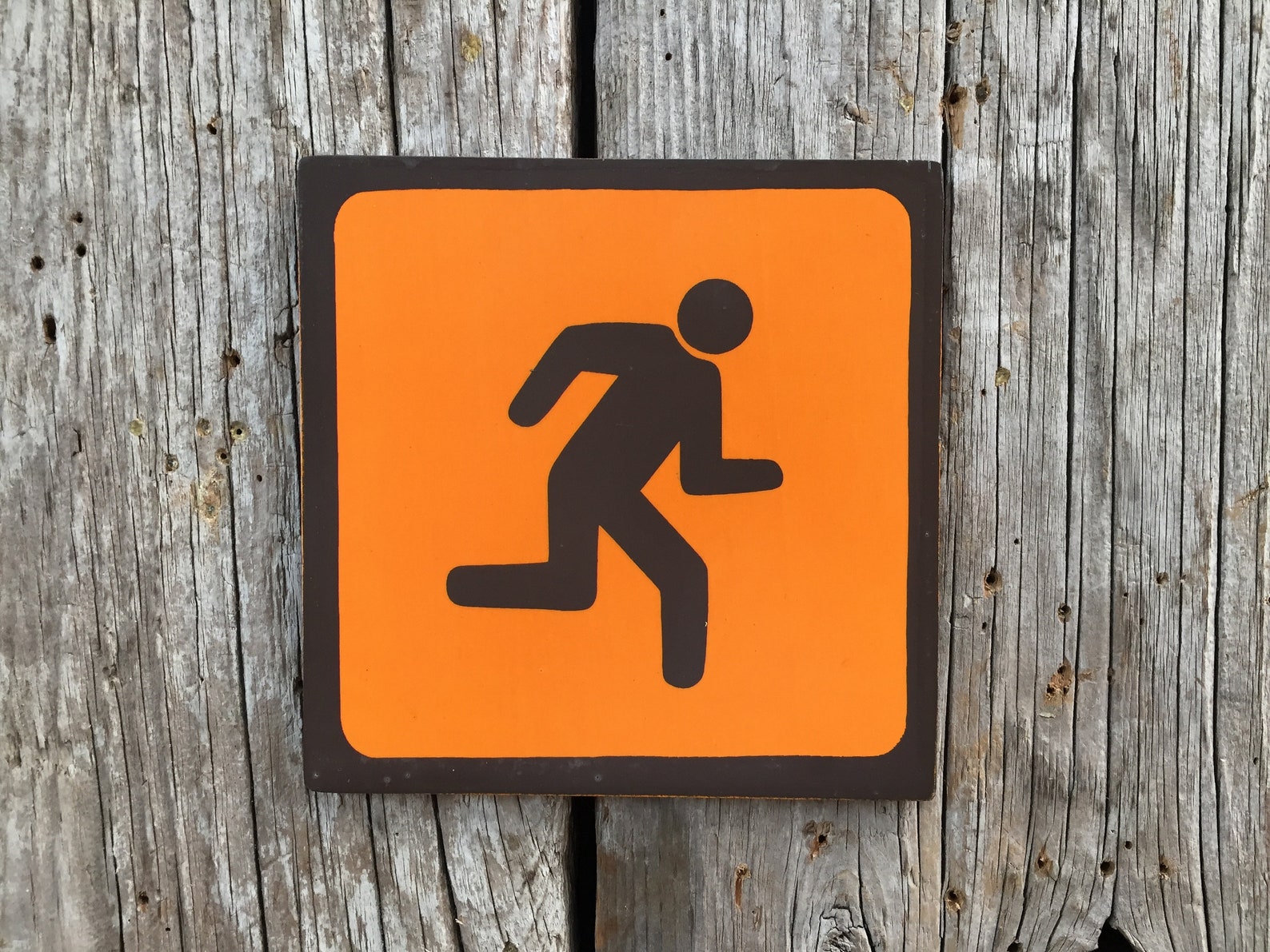 Running Icon Sign Handmade Screen Printed Sign National - Etsy