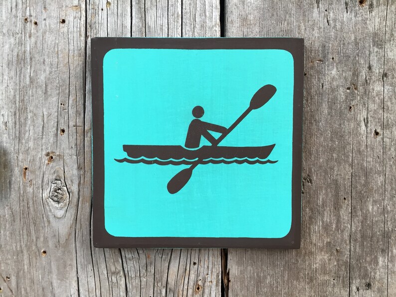 Kayaking Icon Sign Handmade Screen Printed Sign National | Etsy