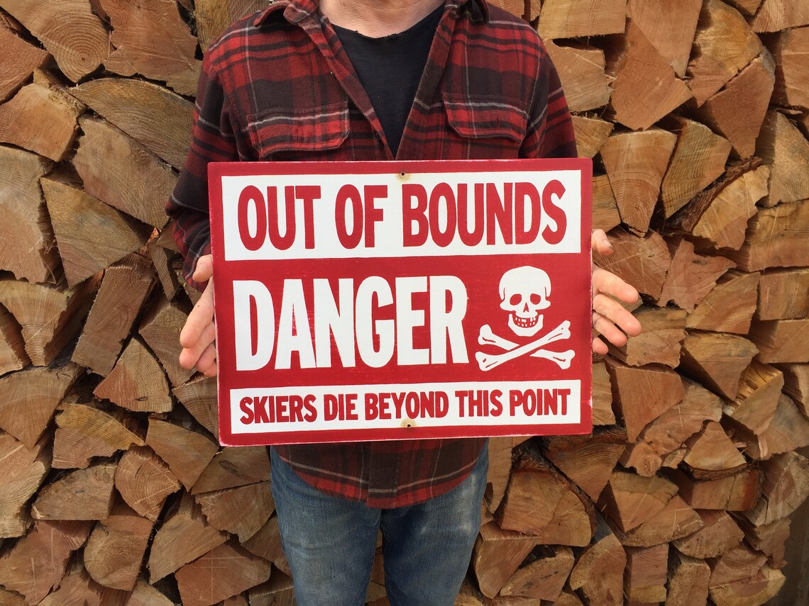 Out of Bounds Sign Handmade Screen Printed Sign Vintage - Etsy