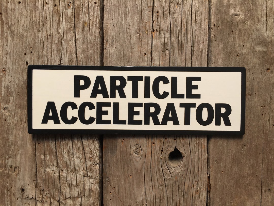 Particle Accelerator Sign Handmade Screen Printed Sign Atomic Research ...