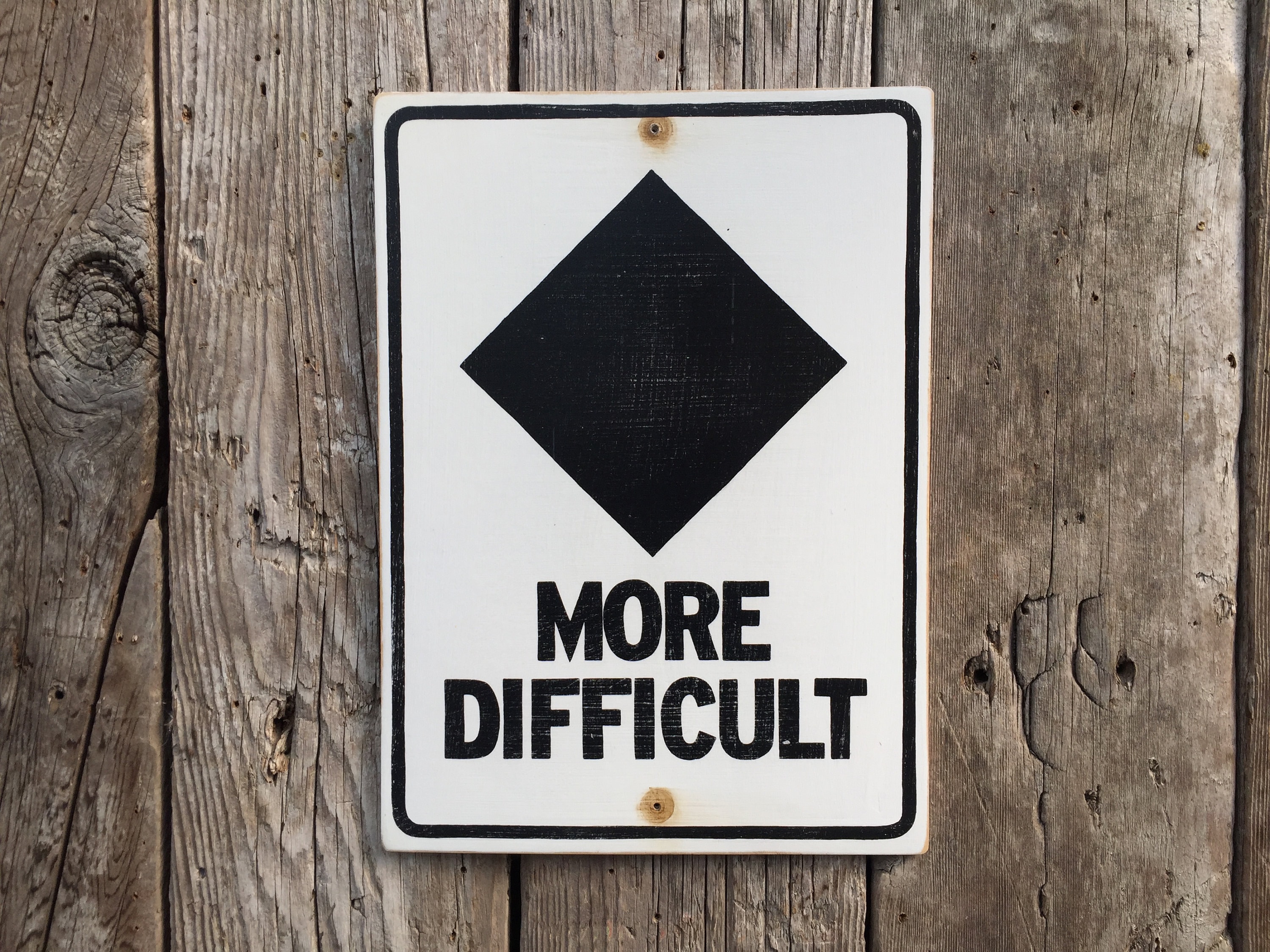 More Difficult Skiing Sign Ski Hill Trail Sign Handmade - Etsy Norway