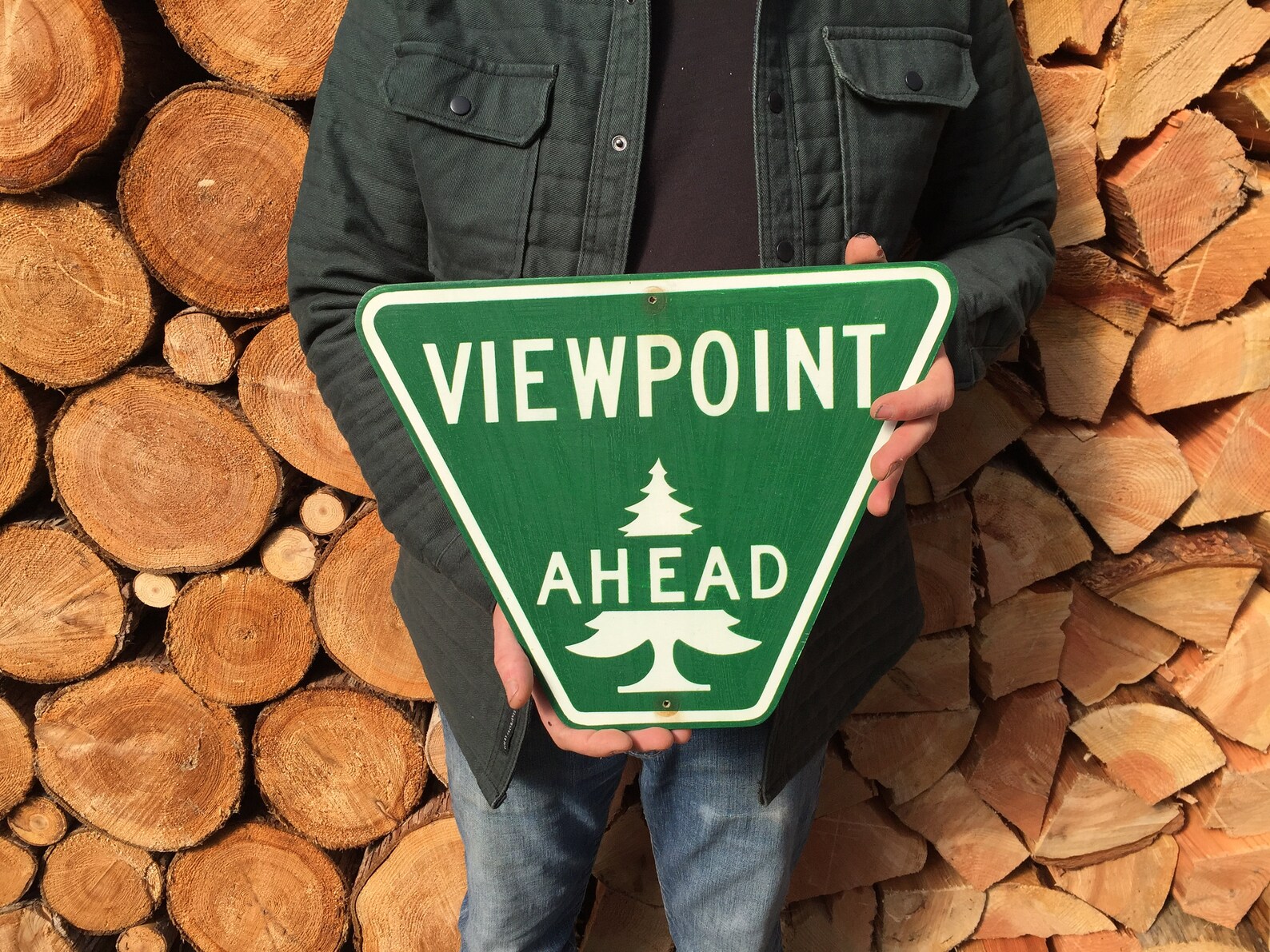 Viewpoint Ahead Sign Handmade Screen Printed Sign Roadtrip - Etsy UK