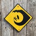 High Surf Sign Handmade Screen Printed Sign Surfing Beach Sign Ocean ...