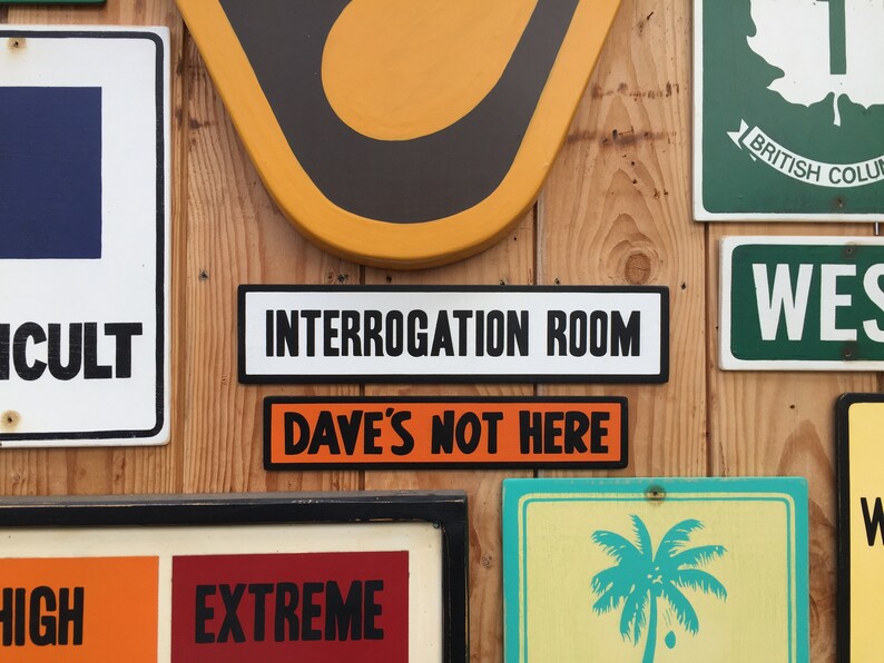 Interrogation Room Sign Handmade Screen Printed Sign - Etsy