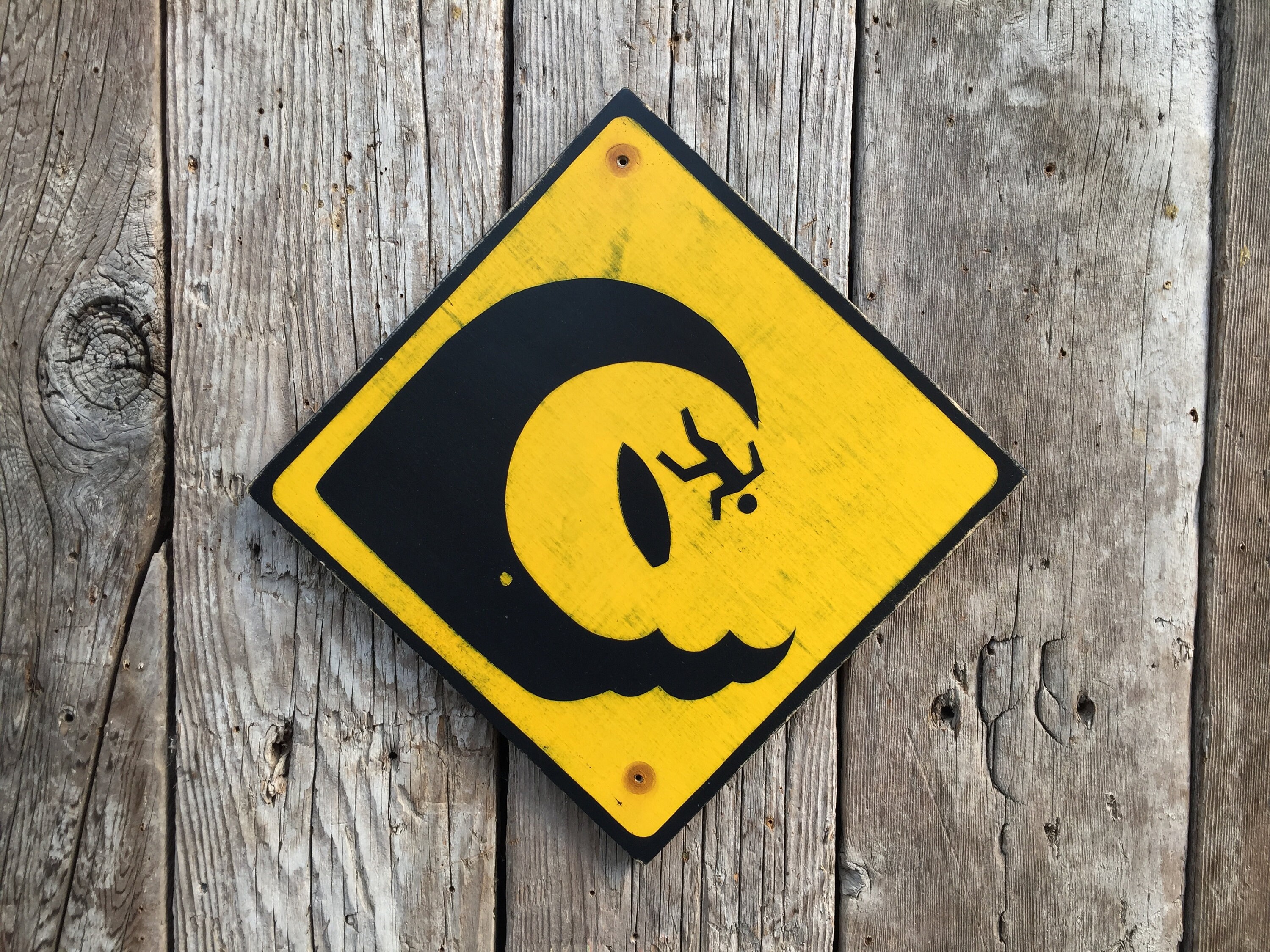 High Surf Sign Handmade Screen Printed Sign Surfing Beach | Etsy