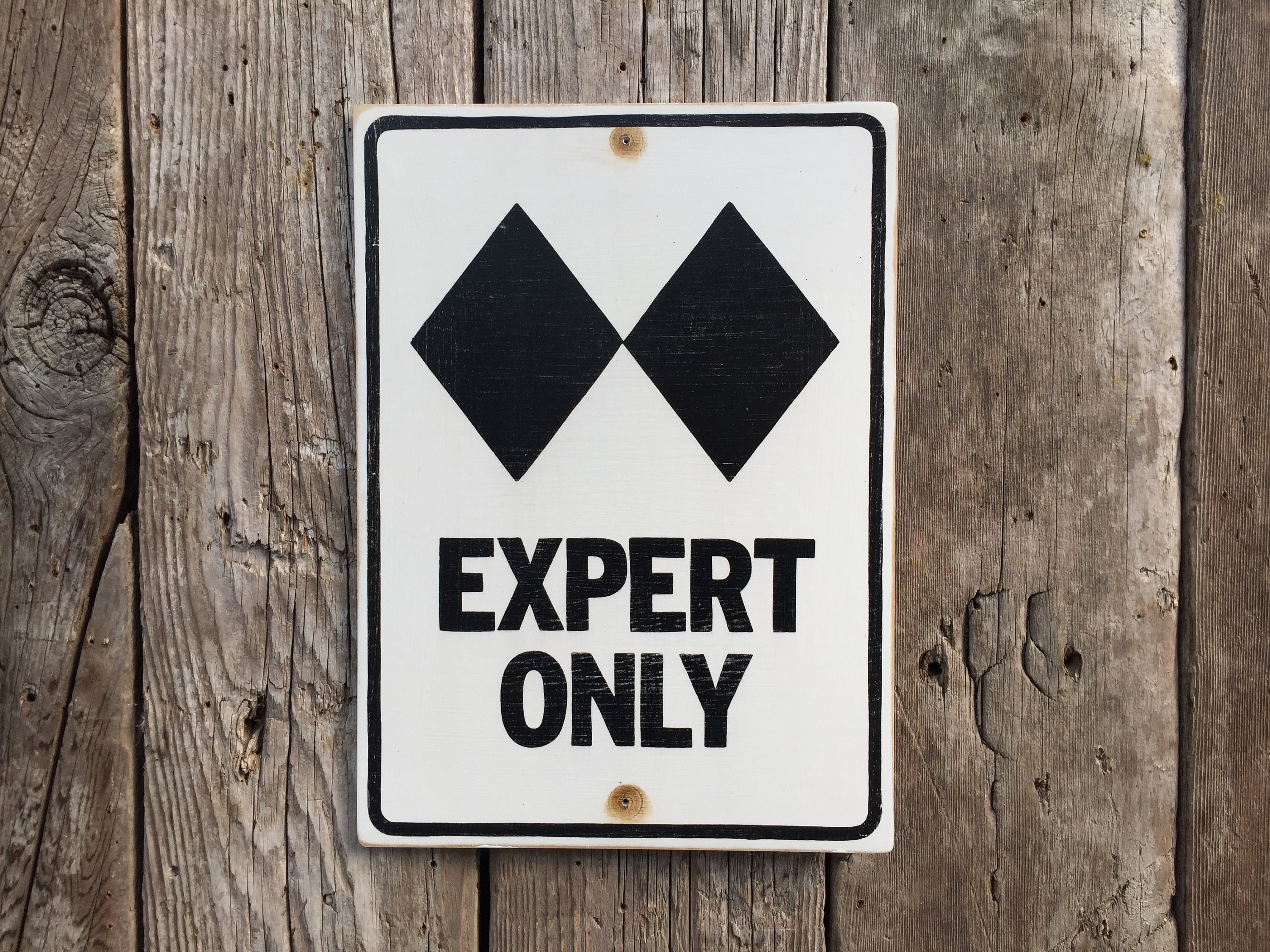 Expert Skiing Sign Ski Hill Trail Sign Handmade Screen - Etsy Canada