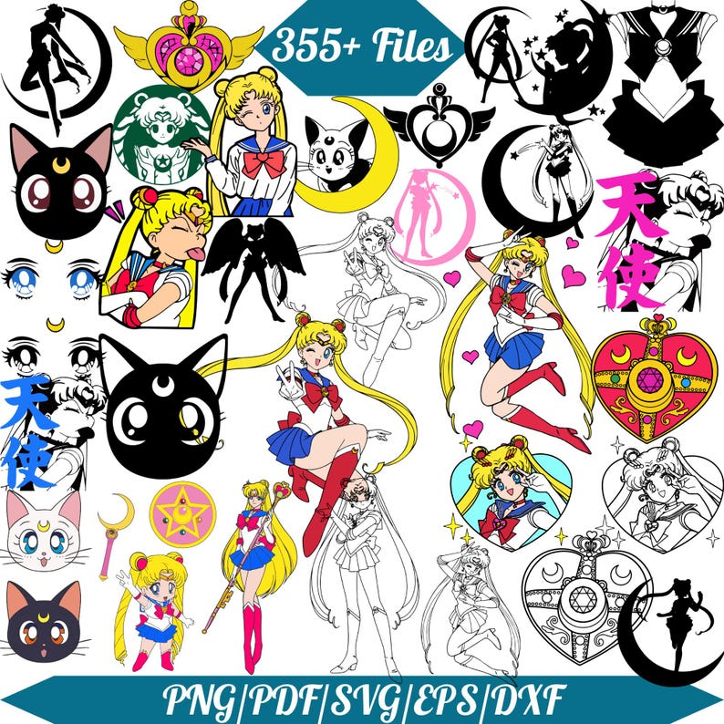 Anime SVG Bundle | Digital Anime Clipart | Anime Cut Files for Cricut ...