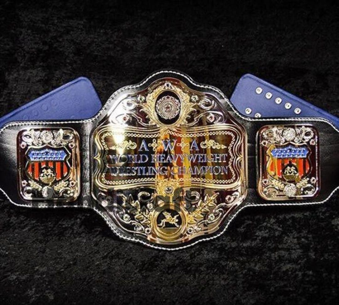 New Custom Handmade AWA Heavyweight Championship Wrestling Belt ...
