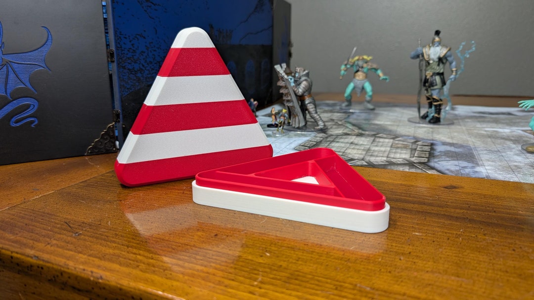 Dice Box Rolling Tray Mini Storage Candy Cane Themed Festive Design ...