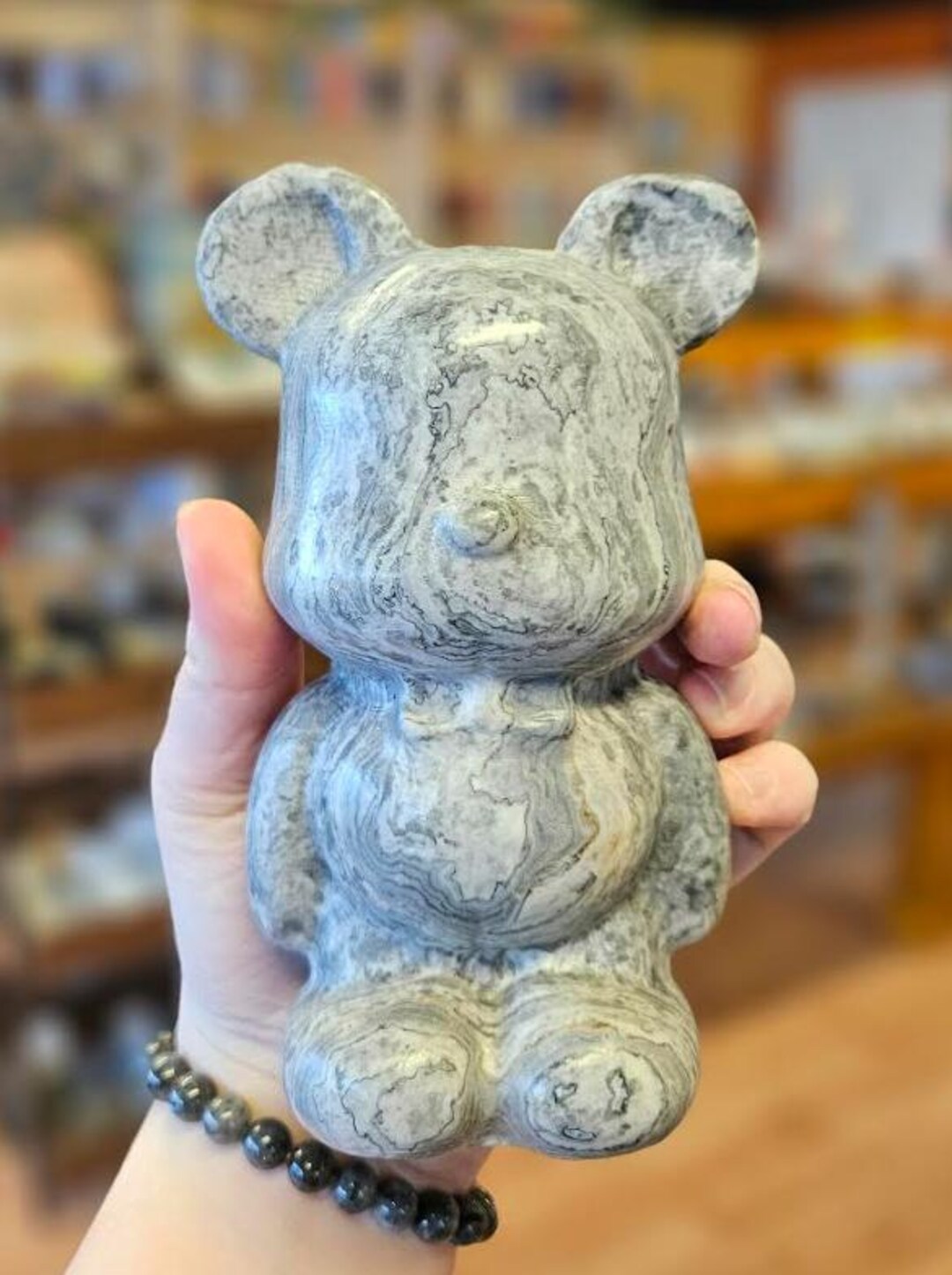 Teddy Bear With Bowtie, Picasso Jasper, 2lb 6oz, Gemstone Decor ...