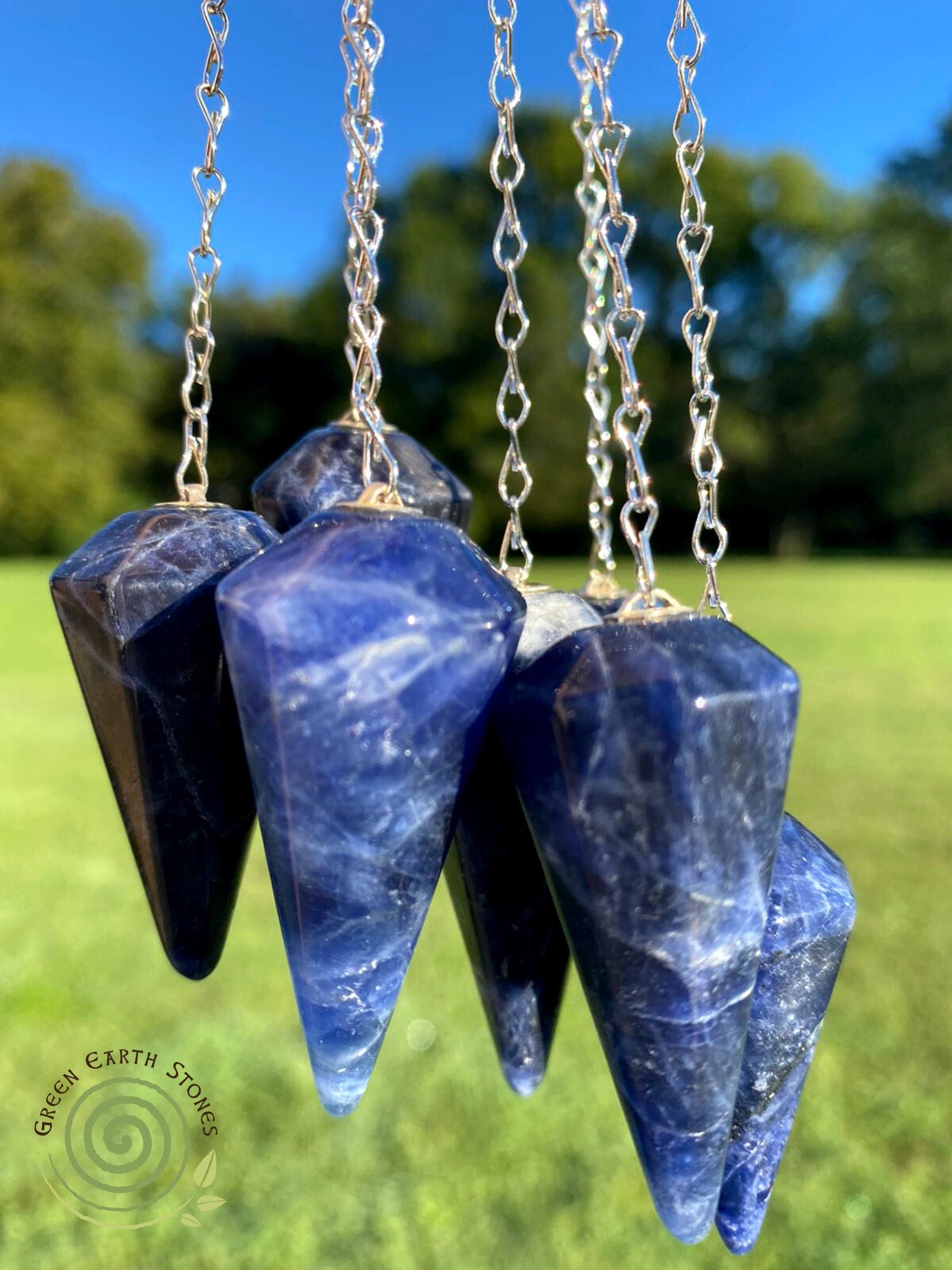 Blue Crystal Pendulum