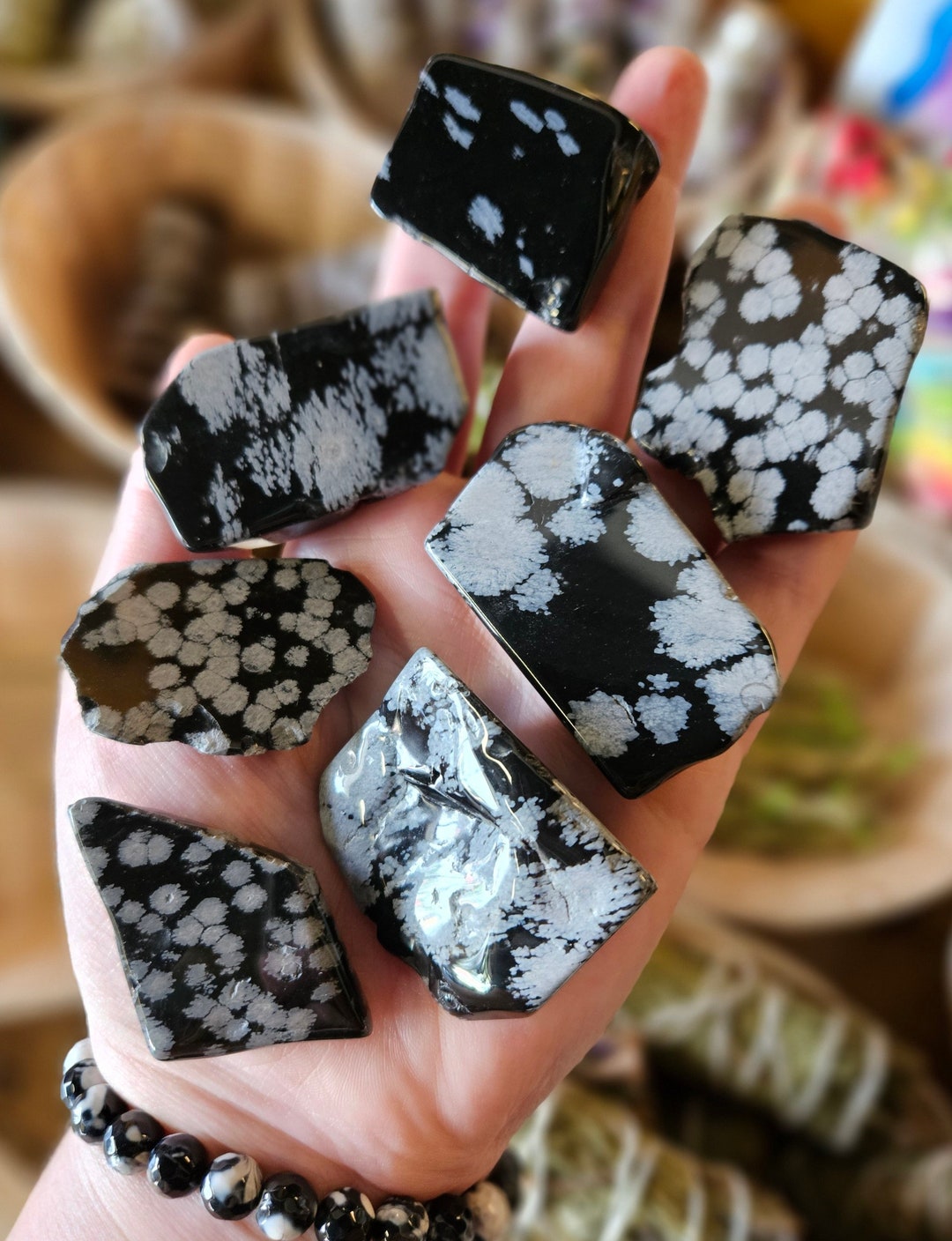 Snowflake Obsidian Slice, (one) Small Slab - Etsy