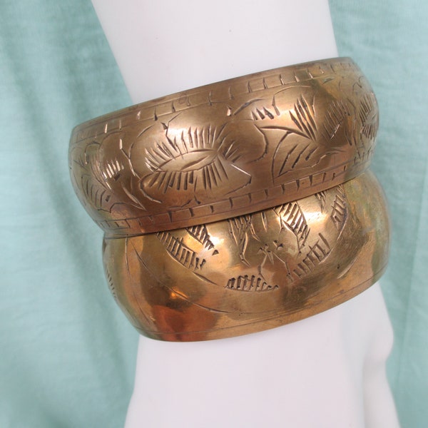Brass Bangle Set - Etsy
