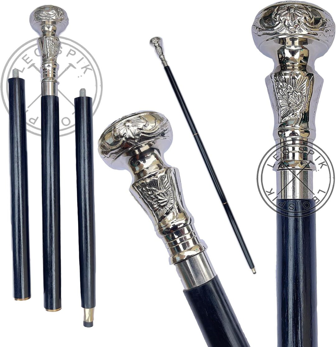 Brass Victorian Walking Cane Wooden Walking Stick for Men and Women ...